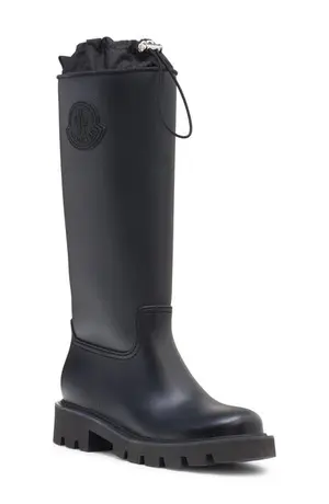 Moncler Kickstream Waterproof Rain Boots - Black
