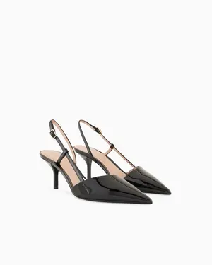 Giorgio Armani Patent Leather Slingbacks