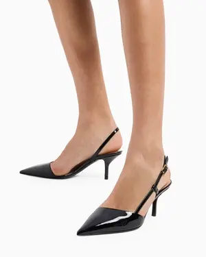 Giorgio Armani Patent Leather Slingbacks