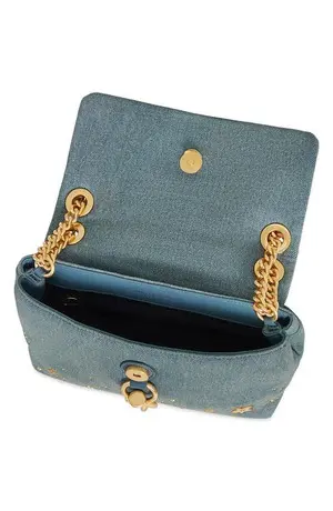 Rebecca Minkoff Edie Celestial Stud Quilted Denim Convertible Crossbody Bag