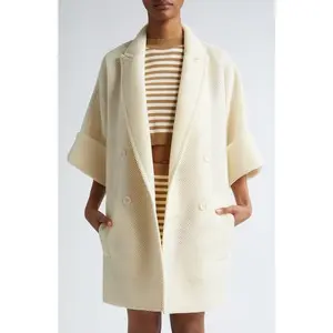 Max Mara Quato Honeycomb Texture Oversized Jacket
