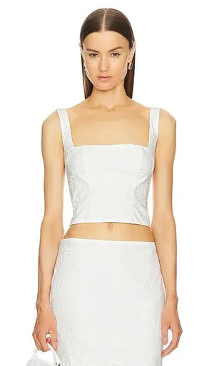 HELSA Eyelet Corset Top
