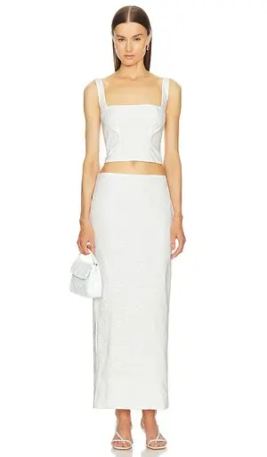 HELSA Eyelet Corset Top