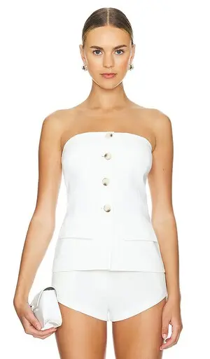 Amanda Uprichard Kourt Strapless Top - Ivory