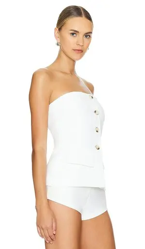 Amanda Uprichard Kourt Strapless Top - Ivory
