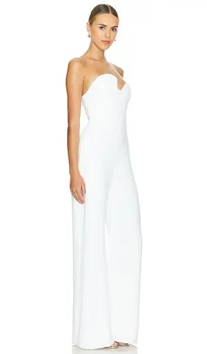 Amanda Uprichard Strapless Puzzle Jumpsuit - Ivory