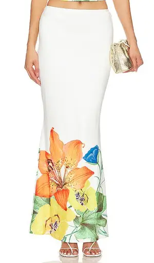 RUNAWAY THE LABEL Primrose Skirt - White Flower