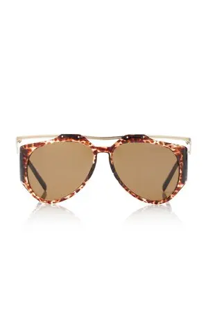 Saint Laurent Amelia Aviator Sunglasses - Brown