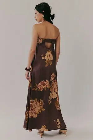 Free People Botanical Maxi Dress - Wine Combo