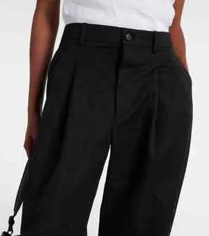 Wardrobe.NYC Cotton-blend Wide-leg Pants