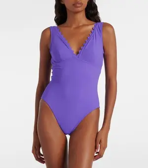 KARLA COLLETTO Scalloped Swimsuit - Purple