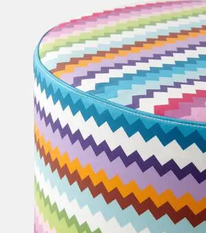 Missoni Riverbero Zigzag Cotton Canvas Pouf
