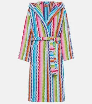 Missoni Riverbero Zigzag Cotton Terry Bathrobe - Multicoloured