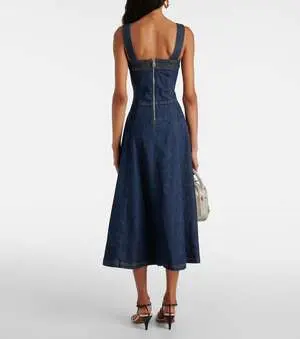 Simkhai Cici Denim Midi Dress