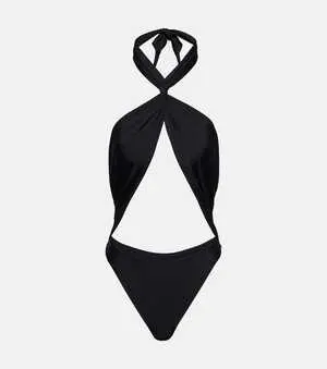 Jade Swim Apex Halterneck Cutout Swimsuit - Black