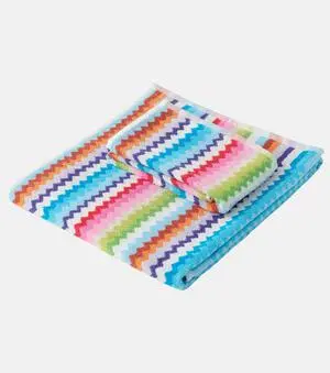 Missoni Riverbero Set Of 2 Zigzag Cotton Terry Towels - Multicoloured