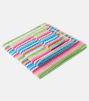 Missoni Riverbero Set Of 3 Zigzag Cotton Terry Towels - Multicoloured