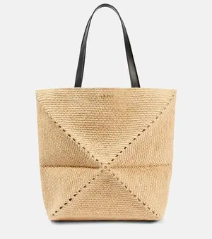 Loewe Puzzle Fold Raffia Totes