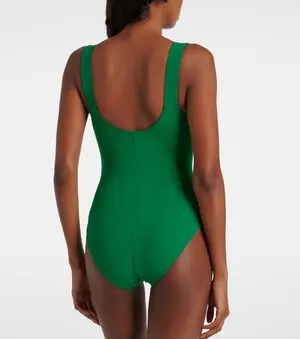 KARLA COLLETTO Scoop-neck Underwired One-piece Swimsuit - Green