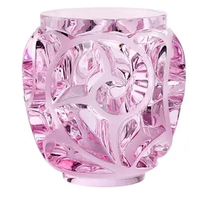 Lalique Tourbillons Small Luster Vase - Pink