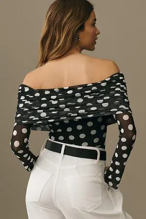 AFRM Maxe Bodysuit By - Black & White Pattern