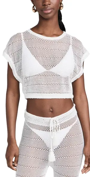 PQ Renee Crochet Top - Cream