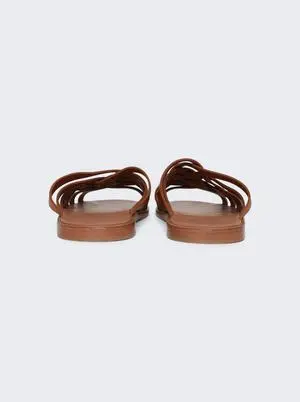 Loro Piana Bayonne Weaving Walk Silky Leather Sandals