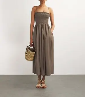 Matteau Shirred Midi Dress