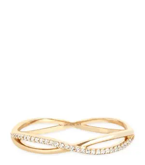 ASTRID & MIYU Infinite Pavé Ring - Gold