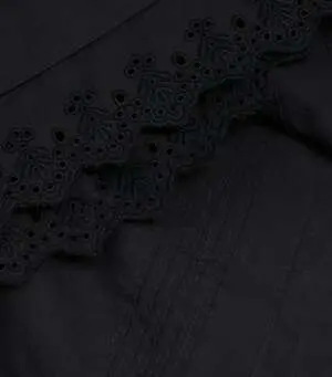 DÔEN Tiered Sebastiane Midi Skirt - Black