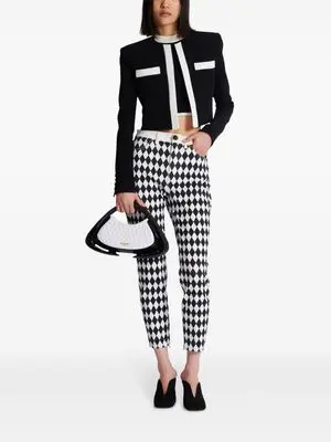 Balmain Cropped Crepe Spencer Jacket - Black
