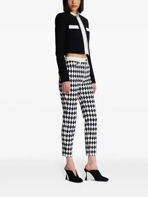 Balmain Cropped Crepe Spencer Jacket - Black