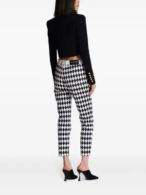 Balmain Cropped Crepe Spencer Jacket - Black