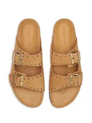SCAROSSO Hopi Studded Suede Sandals