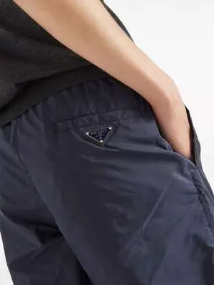 Prada Logo-plaque Swim Shorts - Blue