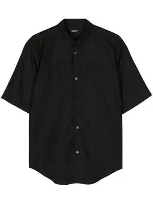 Undercover Embroidered-motif Poplin Shirt - Black