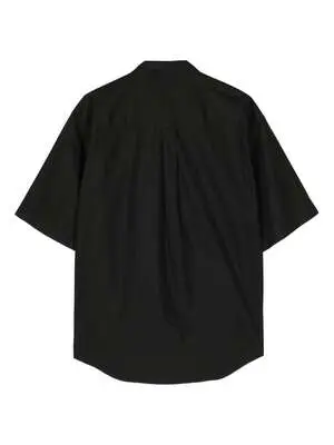 Undercover Embroidered-motif Poplin Shirt - Black