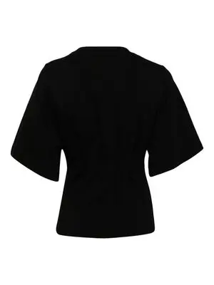 Goen.j Ruched-detailing T-shirt - Black