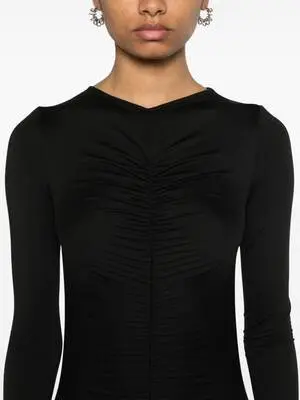 LA REVECHE Lillibet Draped Mini Dress - Black