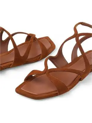 JIMMY CHOO Ayla Flat Sandals - Brown