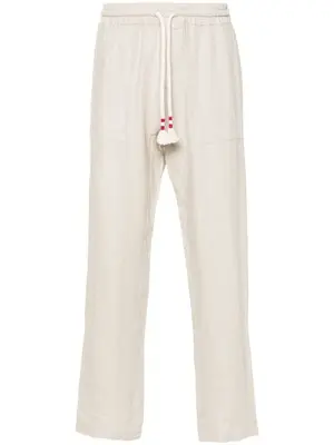 MC2 SAINT BARTH Straight-leg Linen Trousers - Neutrals