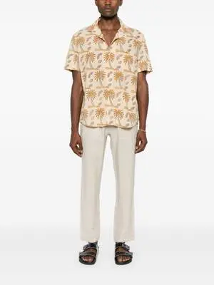 MC2 SAINT BARTH Straight-leg Linen Trousers - Neutrals