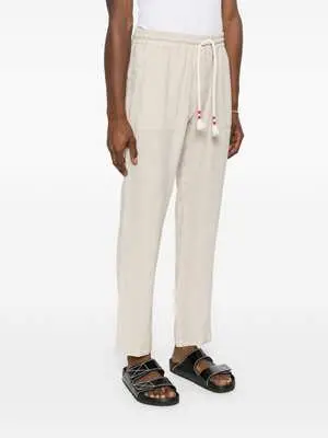 MC2 SAINT BARTH Straight-leg Linen Trousers - Neutrals