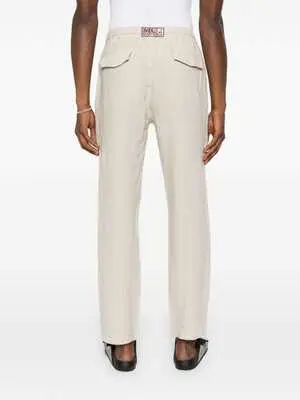 MC2 SAINT BARTH Straight-leg Linen Trousers - Neutrals
