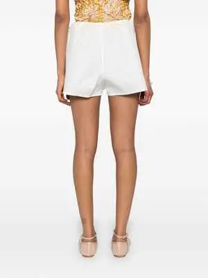 IOANA CIOLACU Peony Ruffle-trim Shorts - White