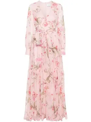 Erdem Floral-print Silk Gown - Pink