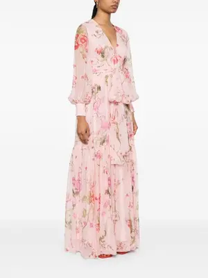 Erdem Floral-print Silk Gown