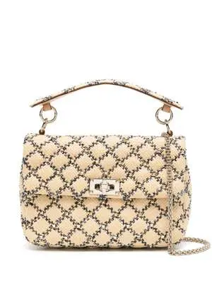 Valentino Garavani Rockstud Woven Tote Bag