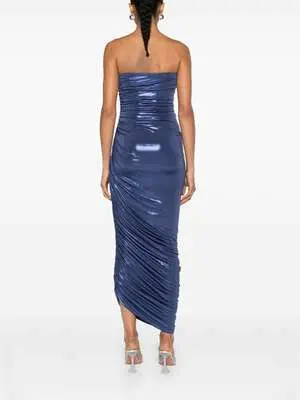 Norma Kamali Diana Strapless Gown - Blue