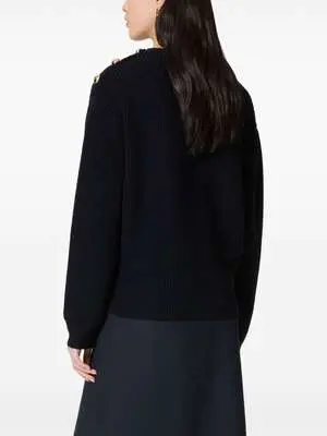 Valentino Garavani Wool Sweater With Embossed Buttons